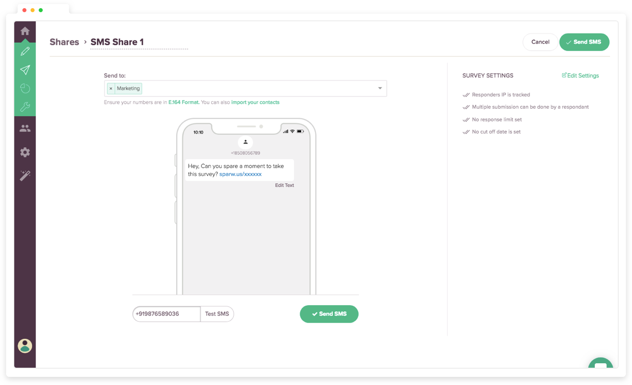 SMS Survey | SMS Survey Tool | Free SMS Survey Tool | SurveySparrow