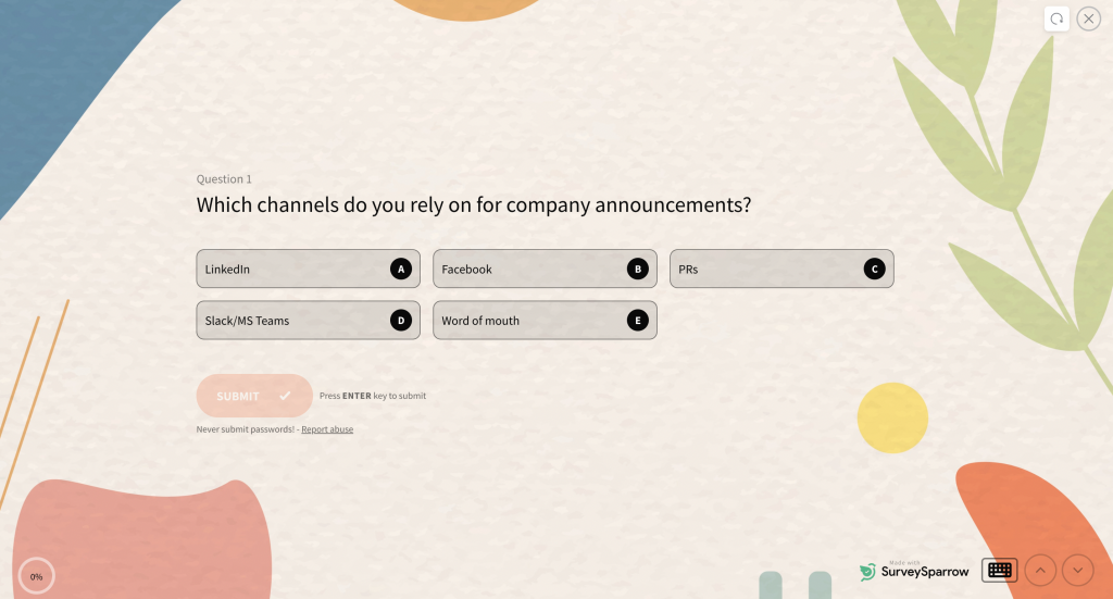 Top 7 Internal Communication Survey Questions | SurveySparrow