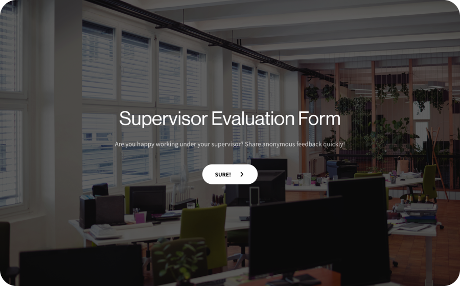 Supervisor Evaluation Form Template | Employees Evaluate Supervisor