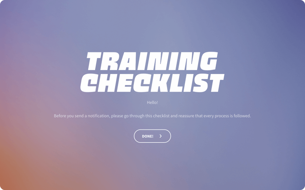 Employee Training Checklist Template | SurveySparrow