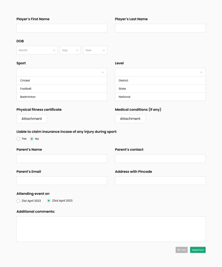 Sports Registration Form Template - 11 Tips & Tricks